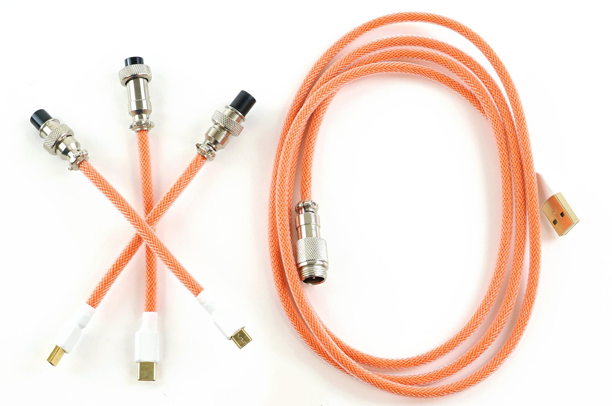 Kraken Orange Sleeved Aviator Universal USB Keyboard Cable