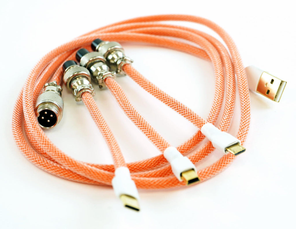 Kraken Orange Sleeved Aviator Universal USB Keyboard Cable