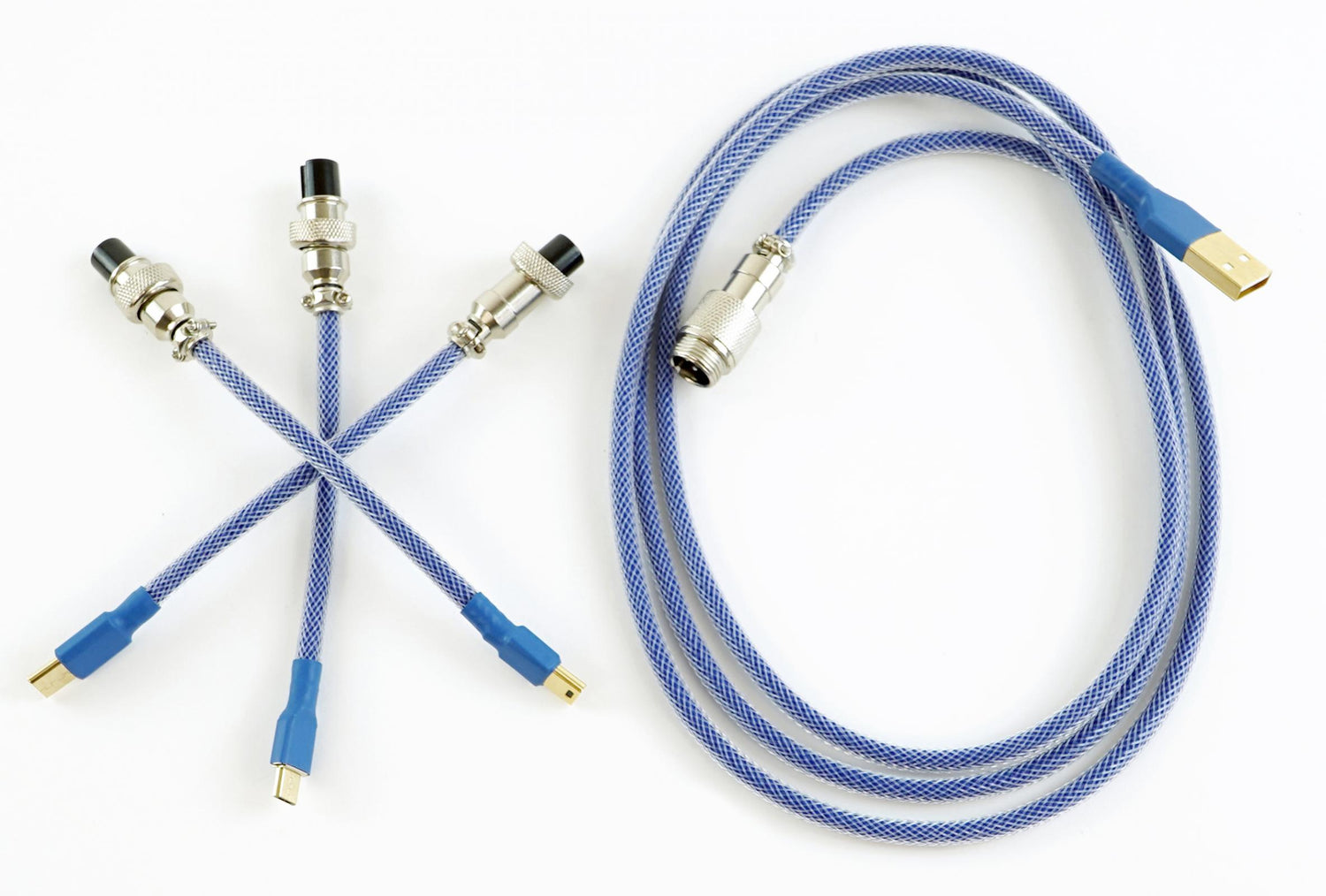 Kraken Navy Blue Sleeved Aviator Universal USB Keyboard Cable