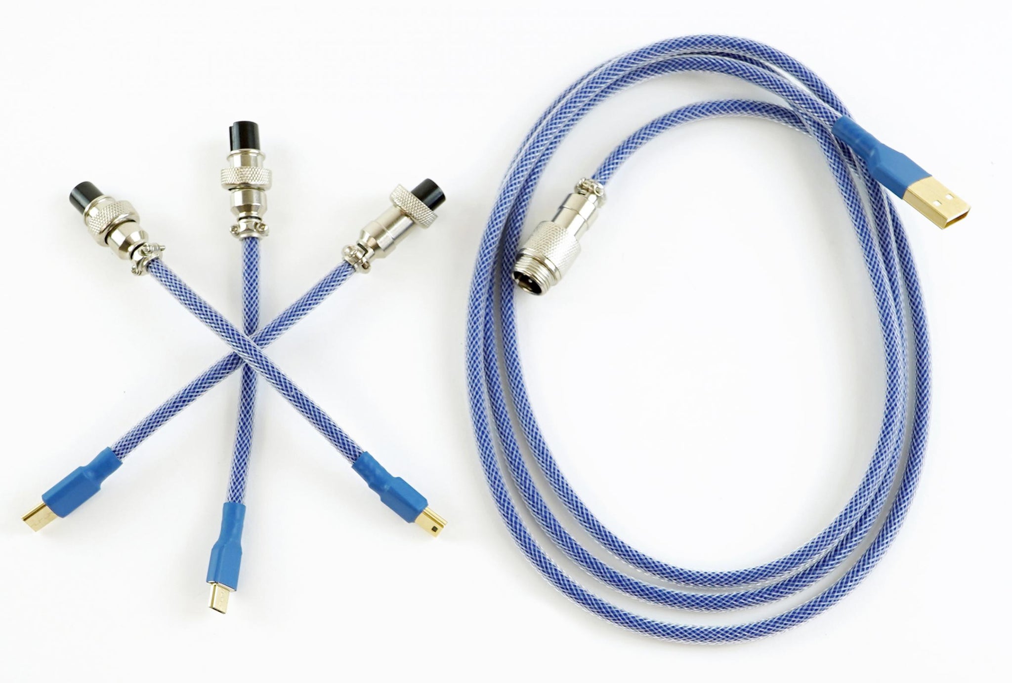 Kraken Navy Blue Sleeved Aviator Universal USB Keyboard Cable