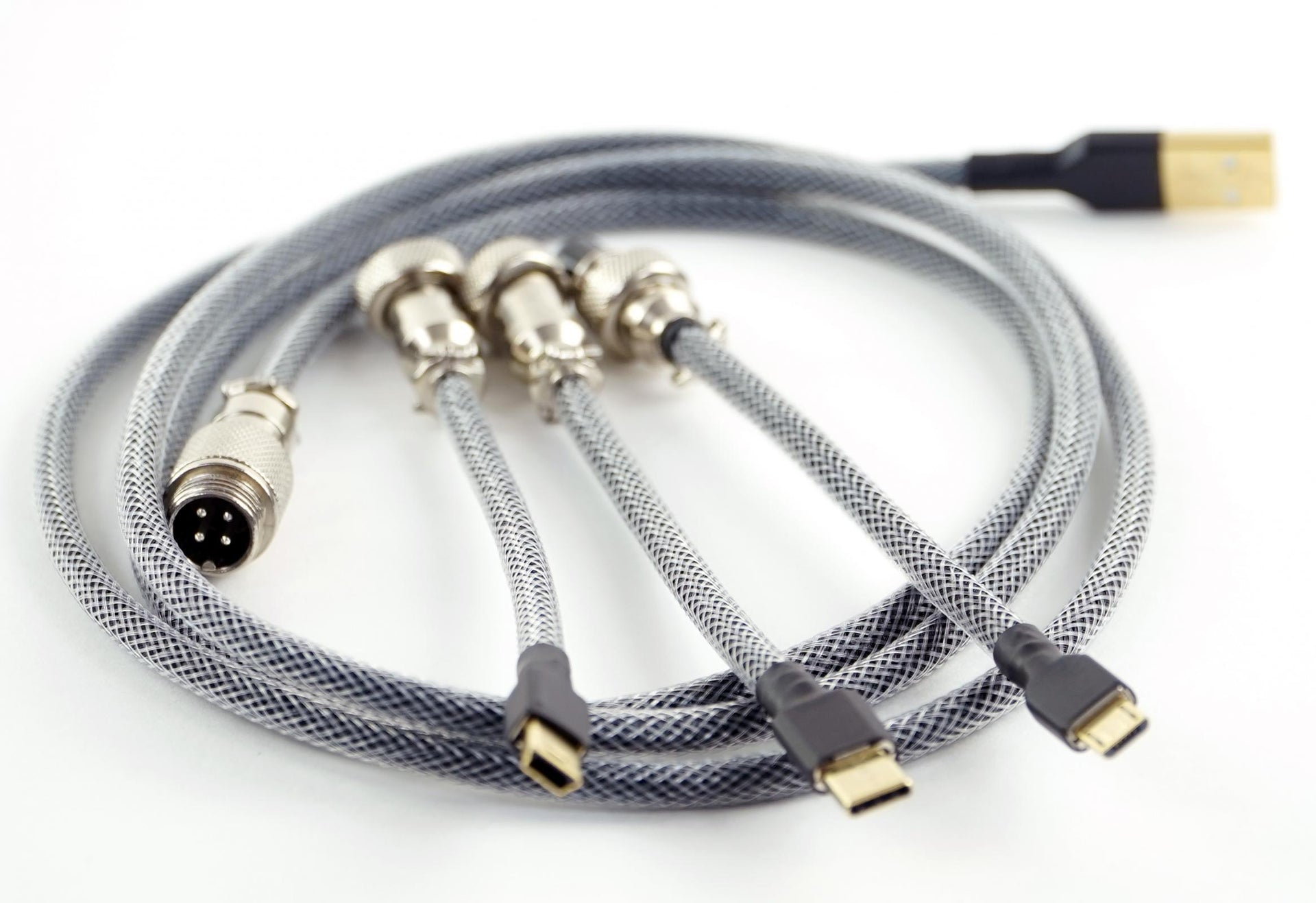 Kraken Black Sleeved Aviator Universal USB Keyboard Cable