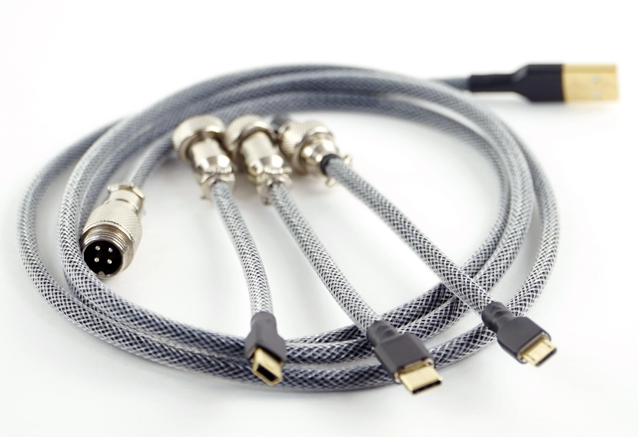Kraken Black Sleeved Aviator Universal USB Keyboard Cable
