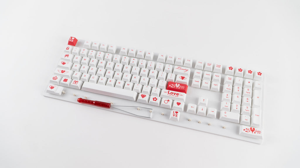 KBParadise Love Red 111 Key Cherry Profile Dye Sub PBT Keycap Set
