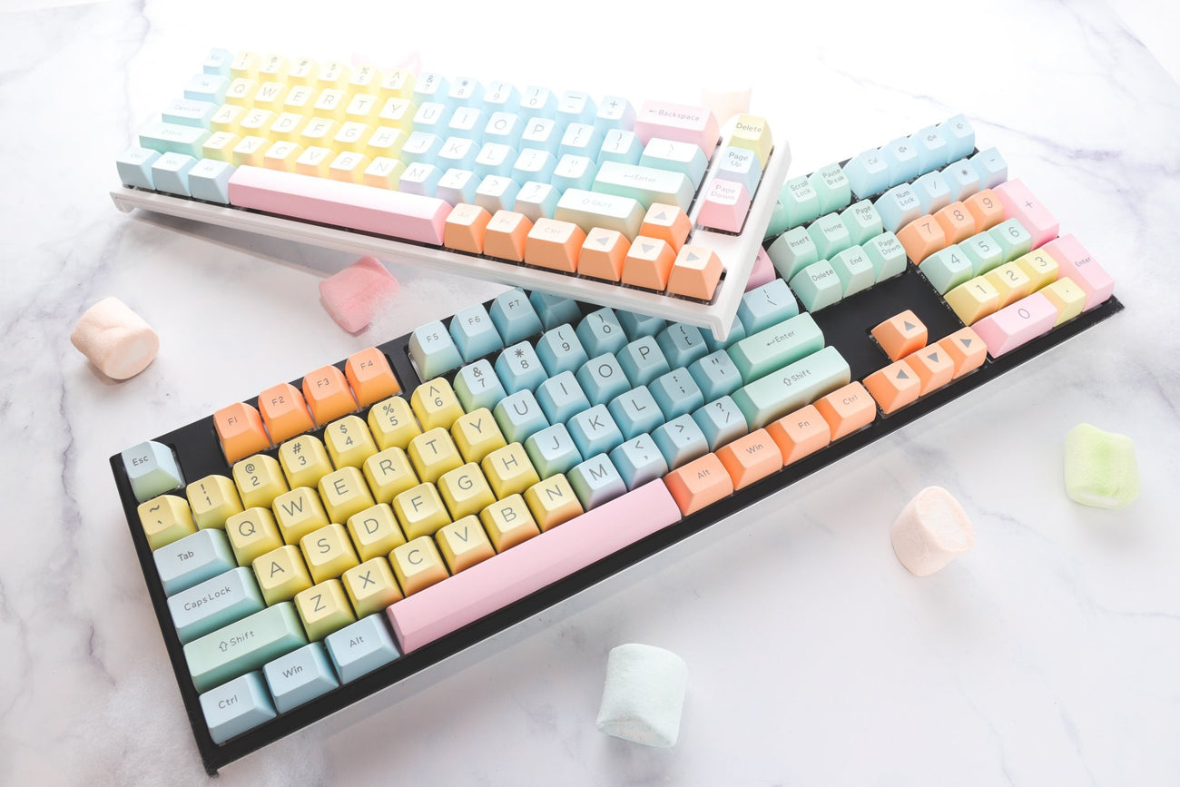 Hardcap x Ducky Cotton Candy 108 Key SA Profile Double Shot ABS Keycap