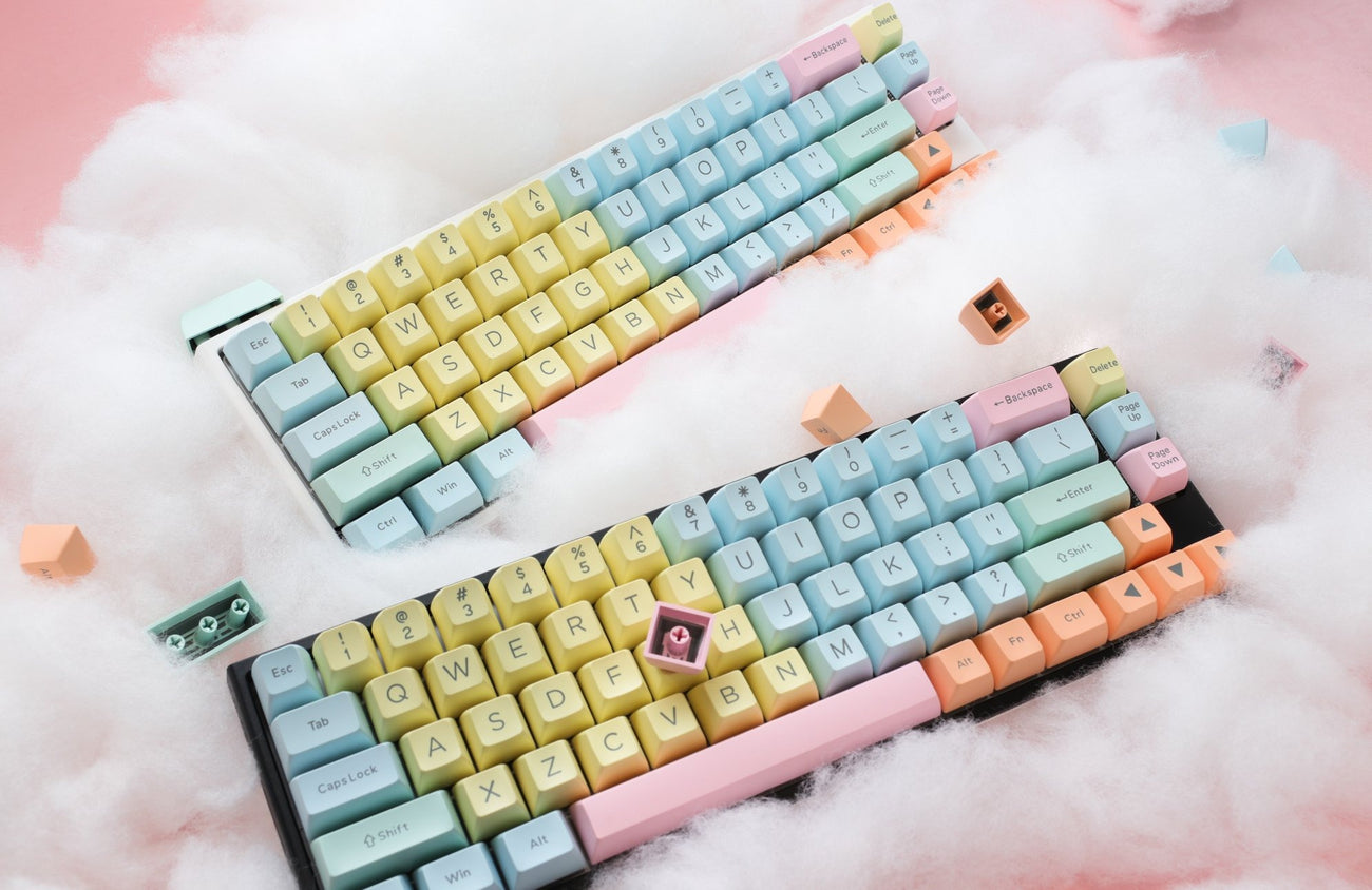Hardcap x Ducky Cotton Candy 108 Key SA Profile Double Shot ABS Keycap