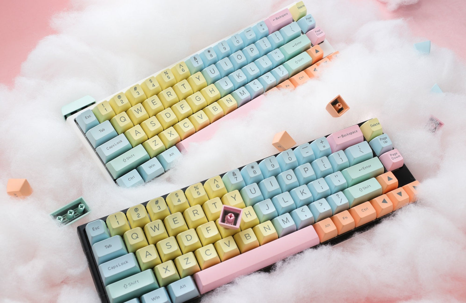 Hardcap x Ducky Cotton Candy 108 Key SA Profile Double Shot ABS Keycap