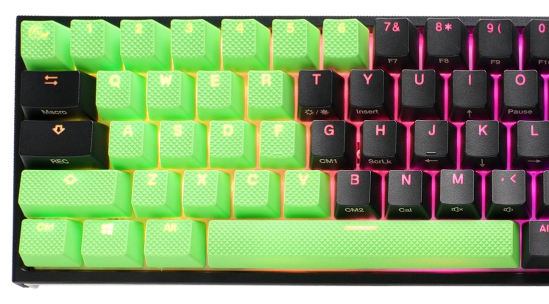 Ducky Green Backlit 31 Key OEM Profile Double Shot ABS Rubber Keycap S