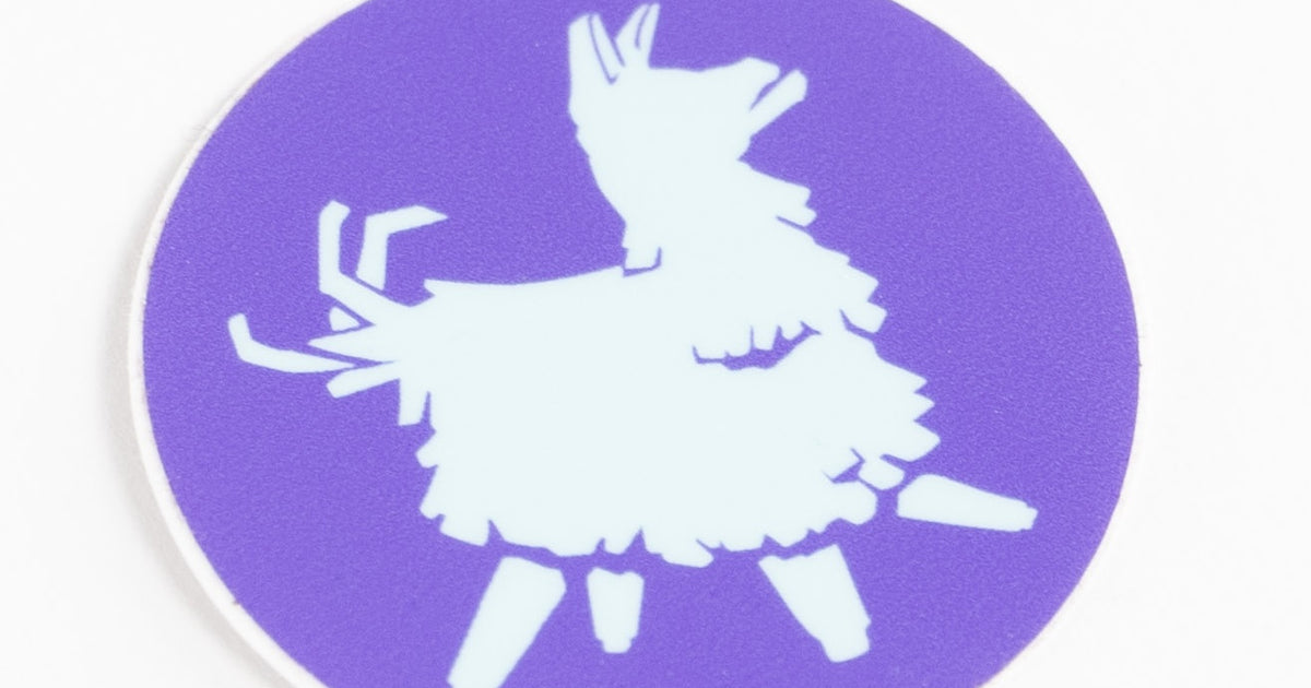 MK Limited Edition Round Frozen Llama Sticker