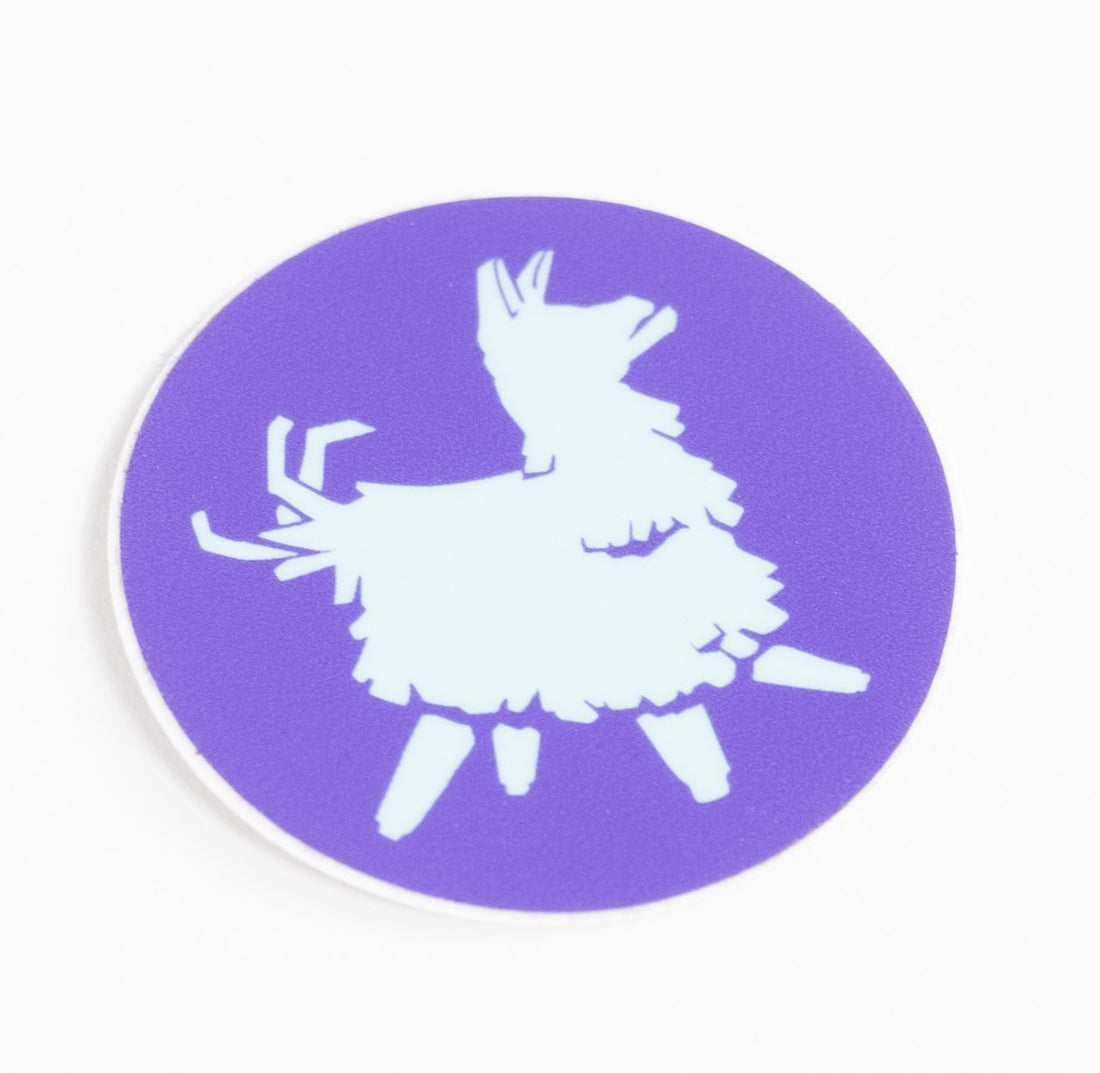 MK Limited Edition Round Frozen Llama Sticker