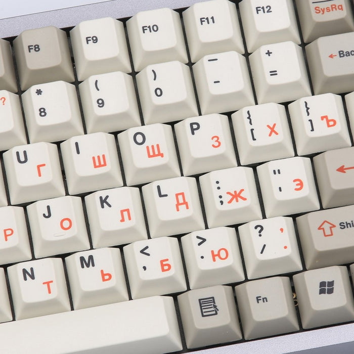 EnjoyPBT Orange Russian 117 Key Cherry Profile Dye Sub PBT Keycap Set