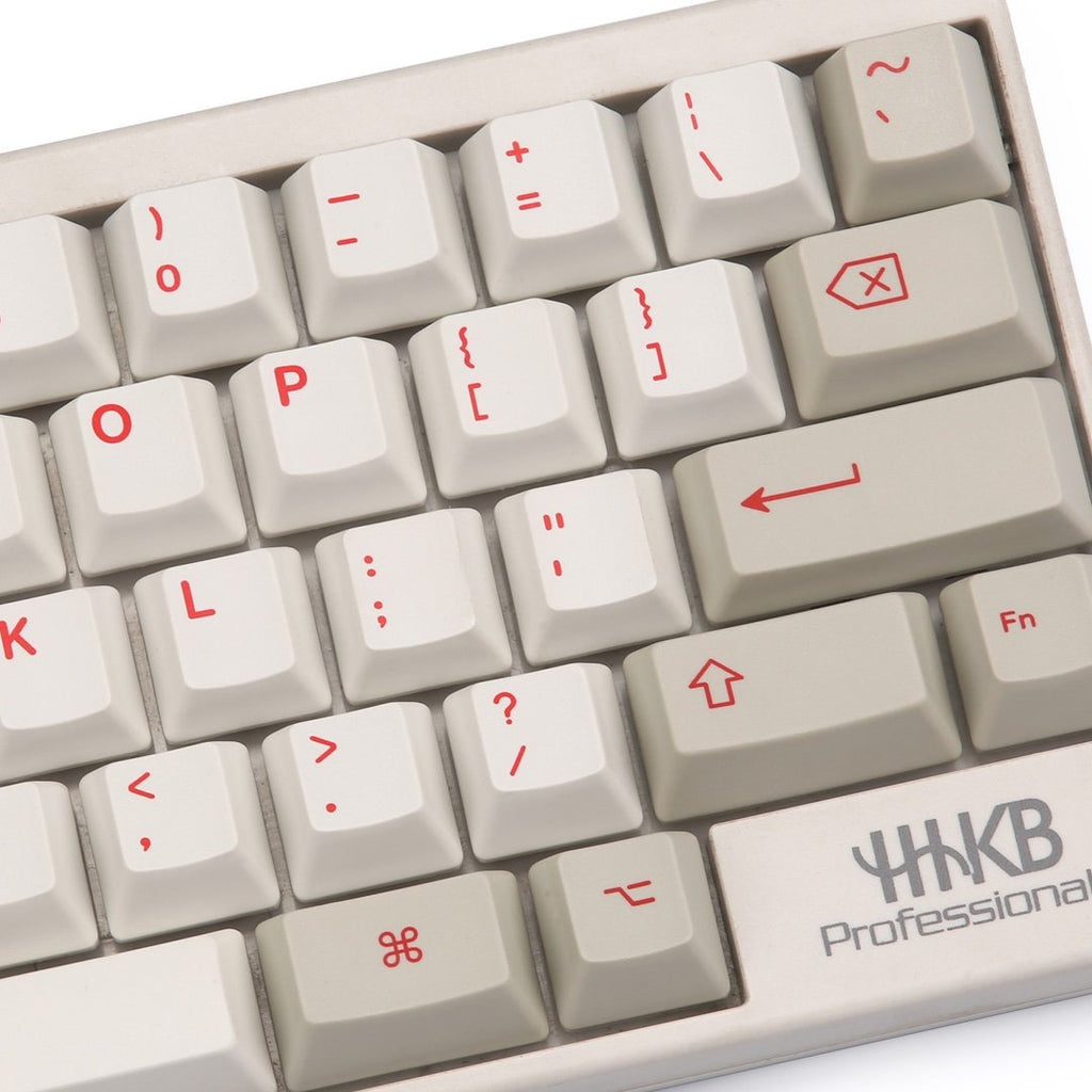 KBDFans Red / White 60 Key OEM Profile Dye Sub PBT Topre Keycap Set
