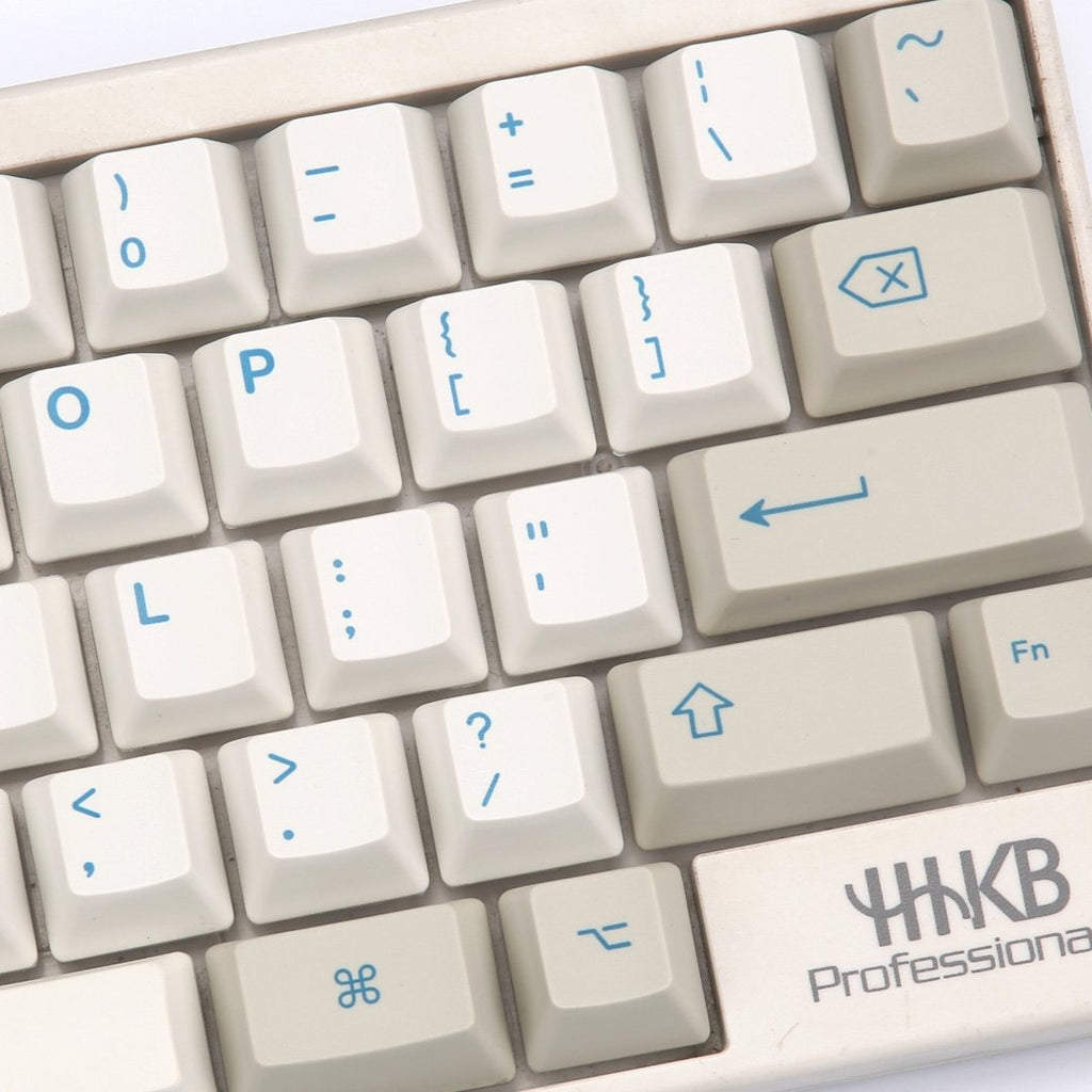 KBDFans Blue / White HHKB 60 Key OEM Profile Dye Sub PBT Topre Keycap