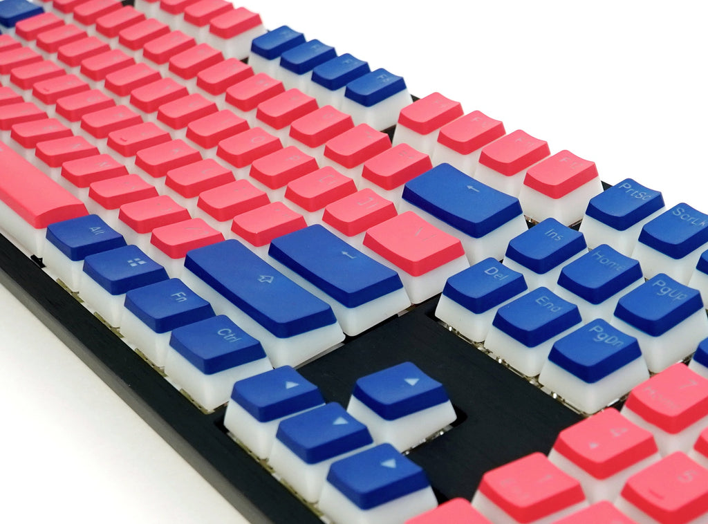 Ducky Coral / Blue Pudding 108 Key OEM Profile Double Shot PBT Keycap