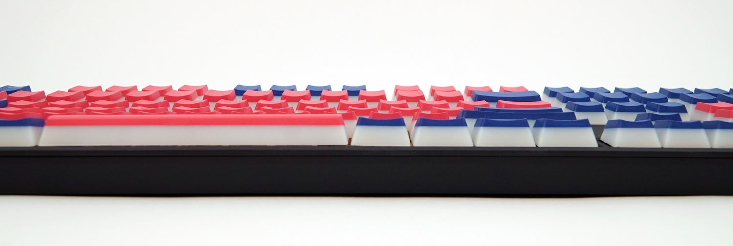 Ducky Coral / Blue Pudding 108 Key OEM Profile Double Shot PBT Keycap