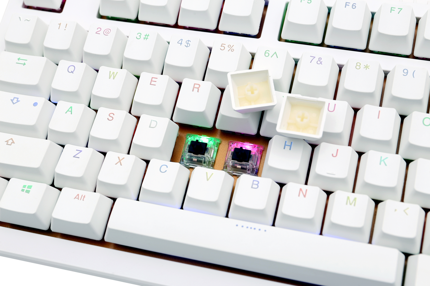 Ducky Shine 6 Golden White RGB LED Double Shot PBT Mechanical Keyboard