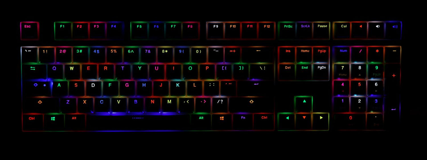 Ducky Shine 6 Golden White RGB LED Double Shot PBT Mechanical Keyboard