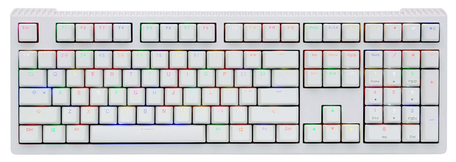 Ducky Shine 6 Golden White RGB LED Double Shot PBT Mechanical Keyboard