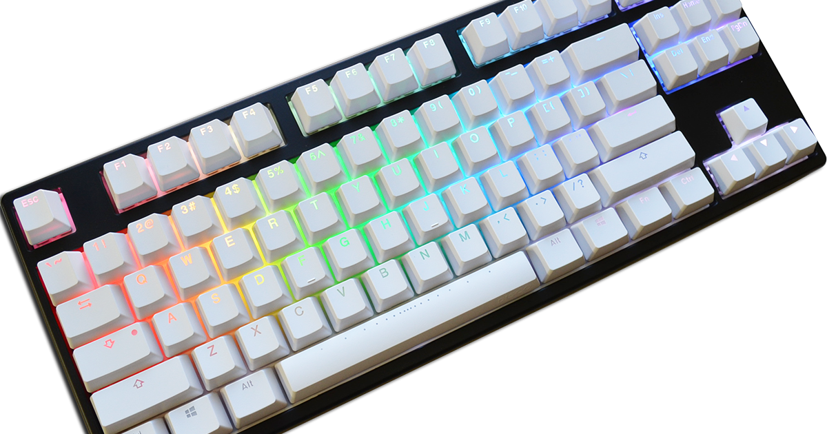 MK Disco White ABS Double Shot RGB LED TKL Mechanical Keyboard