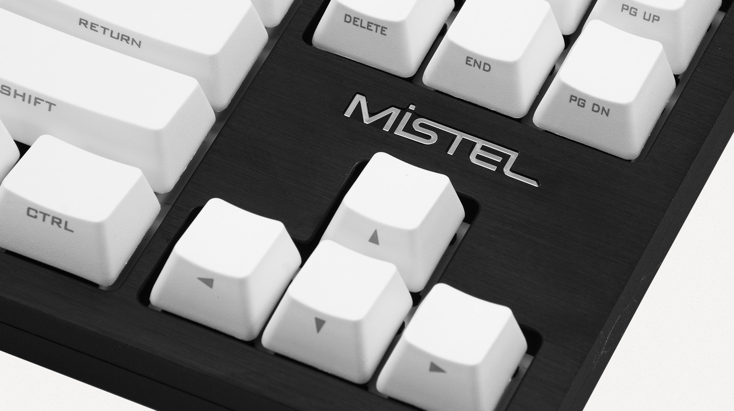 Mistel Sleeker Black Aluminum TKL White LED Dye Sub PBT Mechanical Key