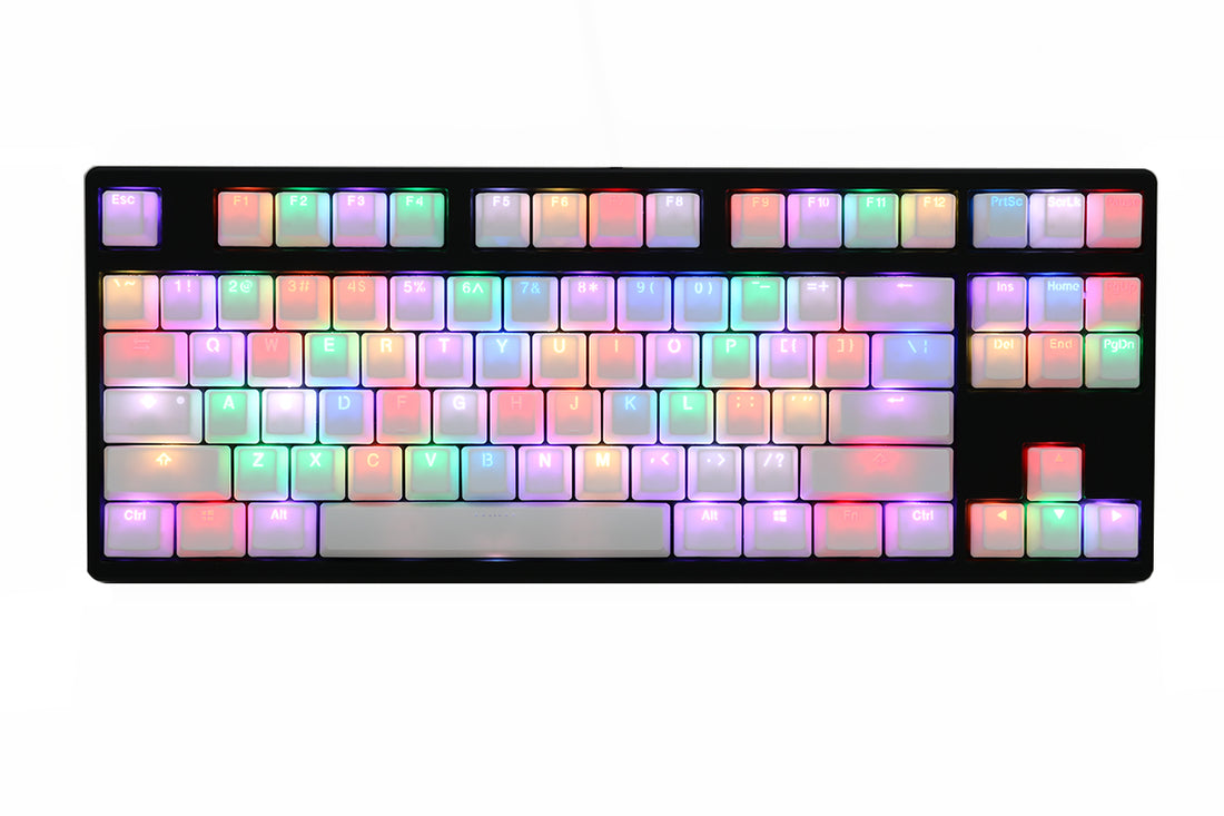 MK Disco White RGB LED TKL Double Shot PBT Mechanical Keyboard