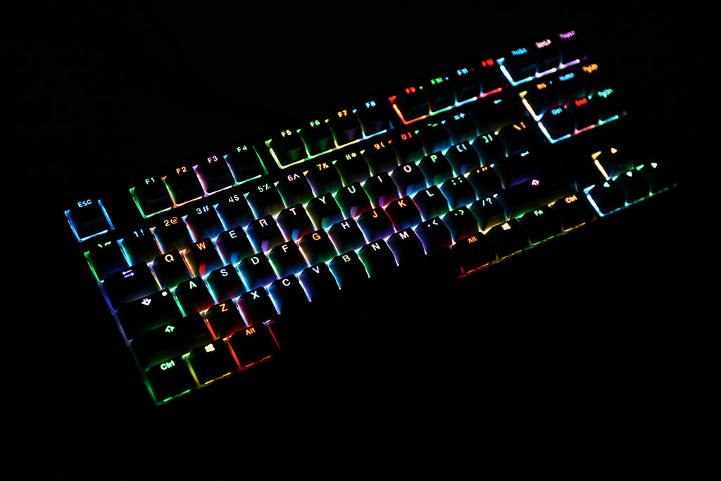 MK Disco Black RGB LED TKL Double Shot PBT Mechanical Keyboard