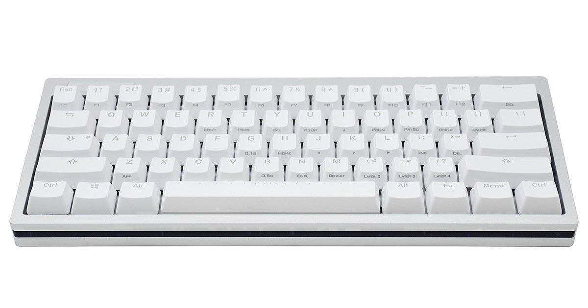 Vortex POK3R Silver LE Black Border RGB LED 60% Double Shot PBT Mechan