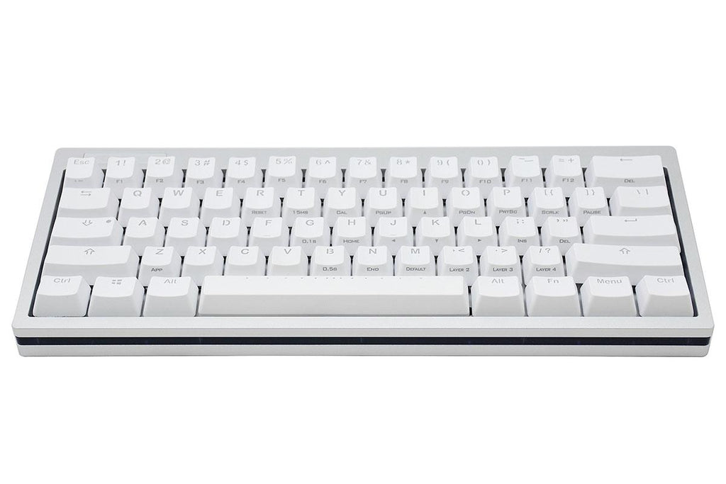 Vortex POK3R Silver LE Black Border RGB LED 60% Double Shot PBT Mechan