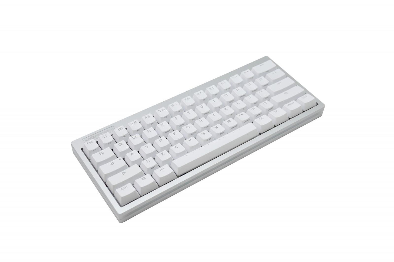 Vortex POK3R Silver LE Frosted White Border RGB LED 60% Double Shot PB