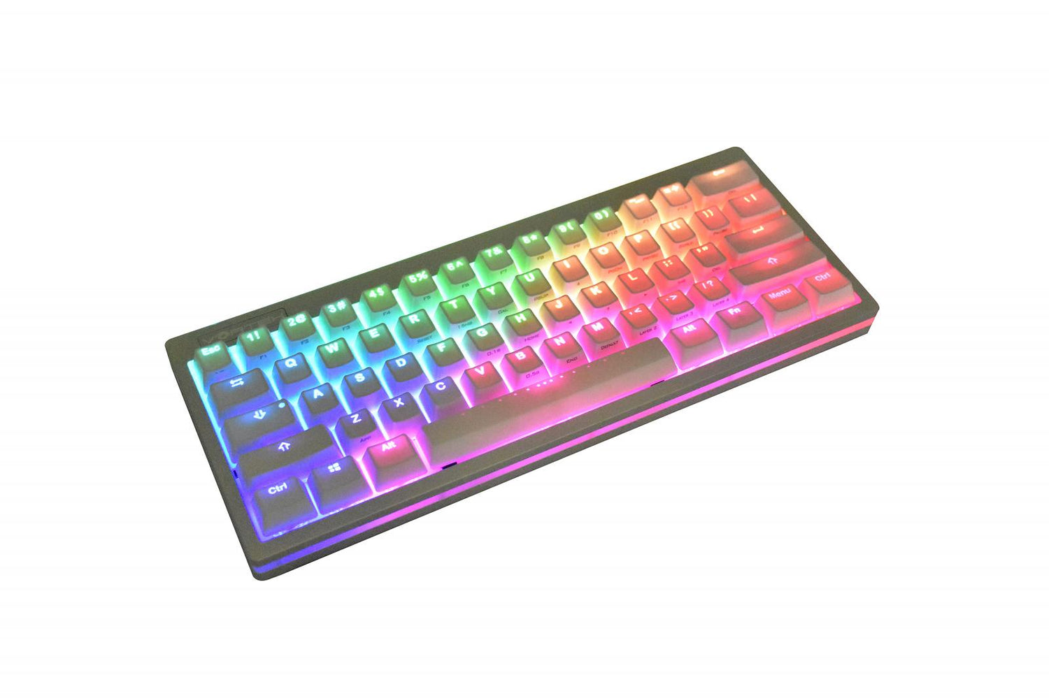 Vortex POK3R Silver LE Frosted White Border RGB LED 60% Double Shot PB