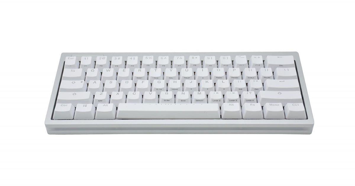 Vortex POK3R Silver LE Frosted White Border RGB LED 60% Double Shot PB