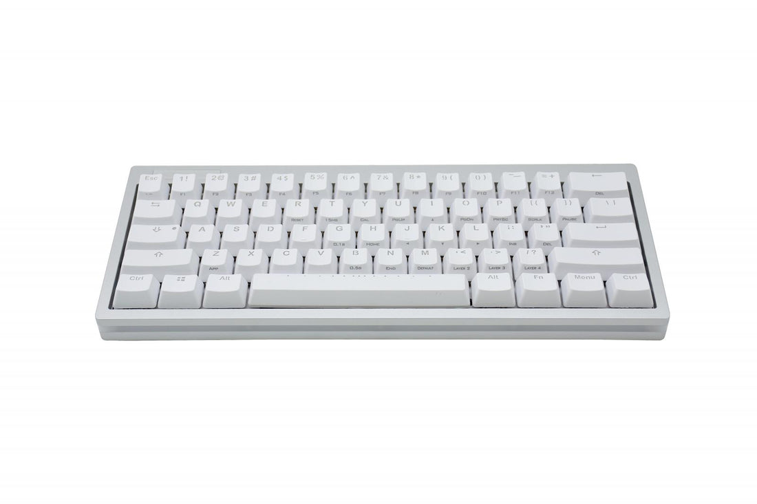 Vortex POK3R Silver LE Frosted White Border RGB LED 60% Double Shot PB