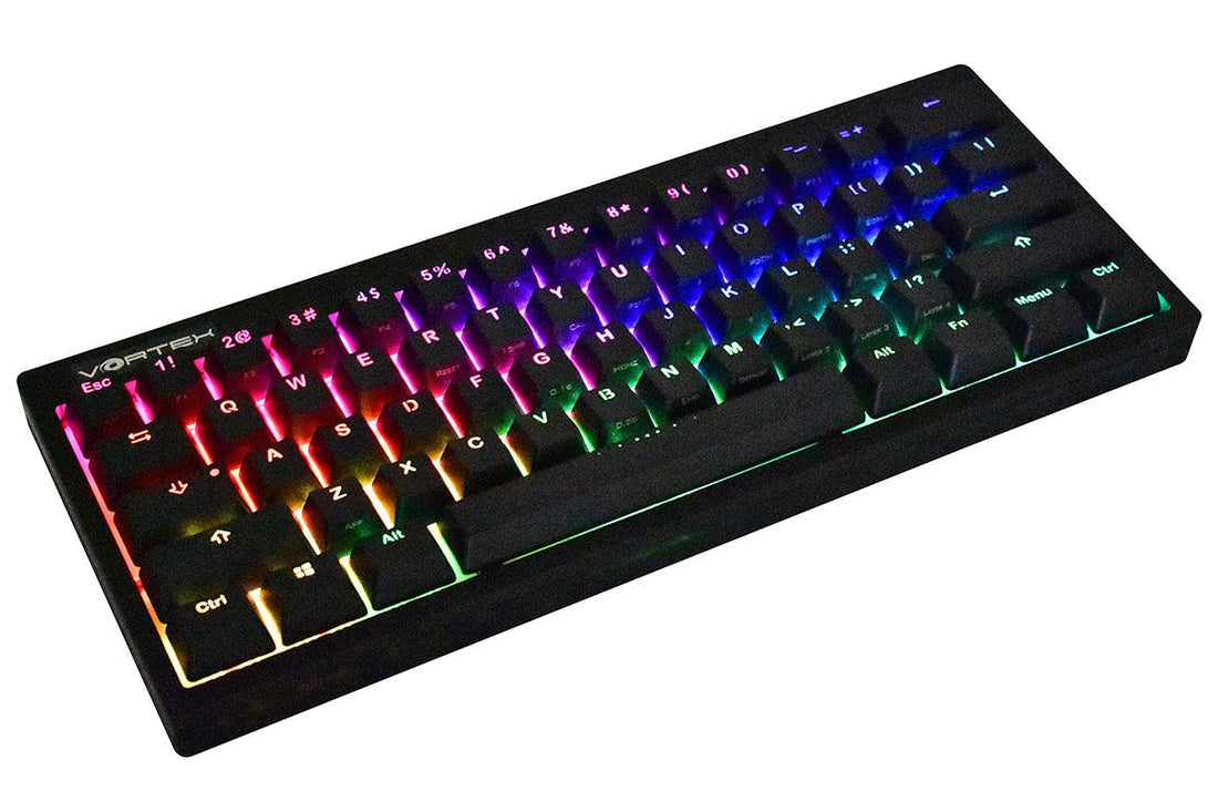 Vortex POK3R Black LE Black Border RGB LED 60% Double Shot PBT Mechani