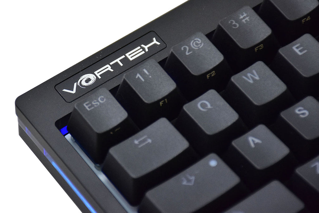 Vortex POK3R Black LE Blue Border RGB LED 60% Double Shot PBT Mechanic