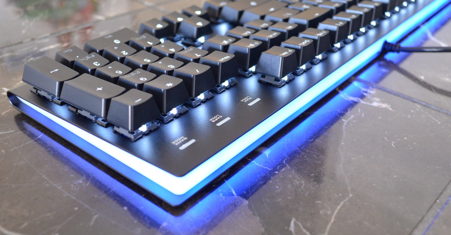 MK Fission White LED Double Shot PBT Mechanical Keyboard