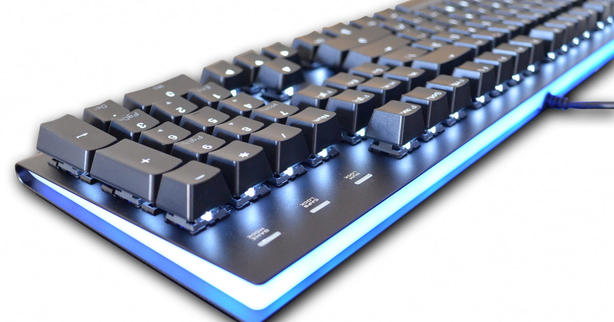 MK Fission White LED Double Shot PBT Mechanical Keyboard