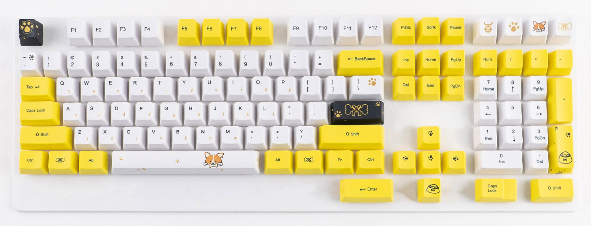 KBParadise Yellow Puppy 112 Key OEM Profile Dye Sub PBT Keycap Set
