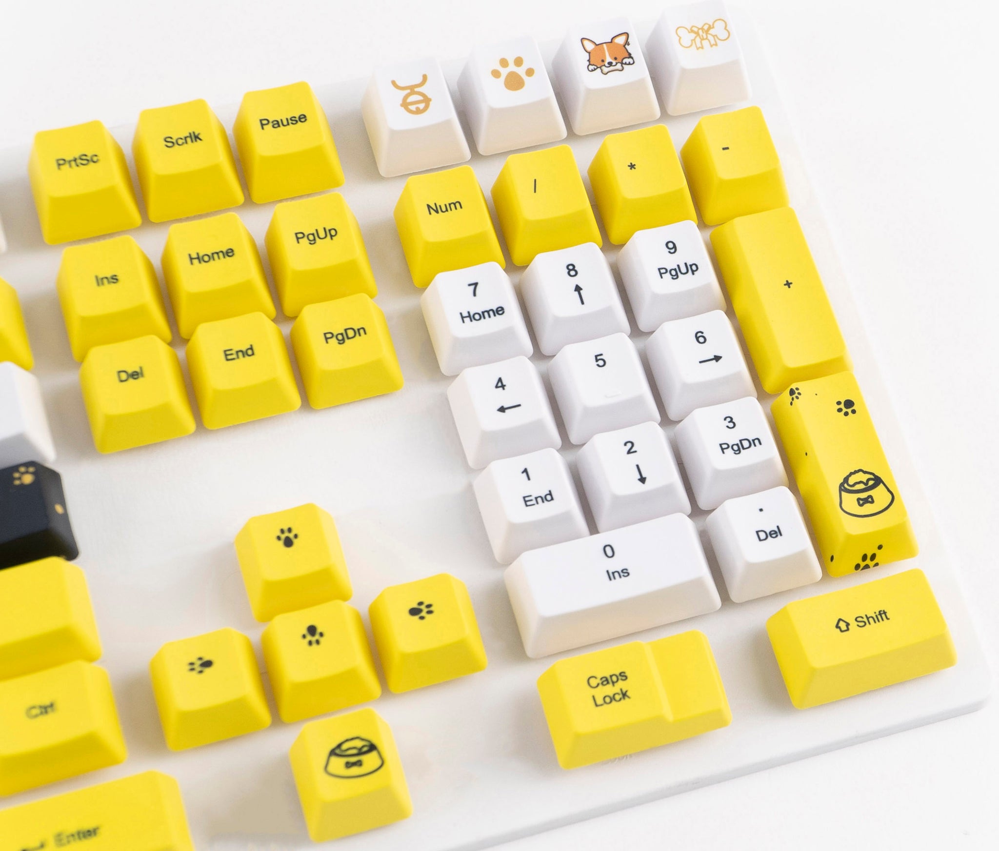 KBParadise Yellow Puppy 112 Key OEM Profile Dye Sub PBT Keycap Set