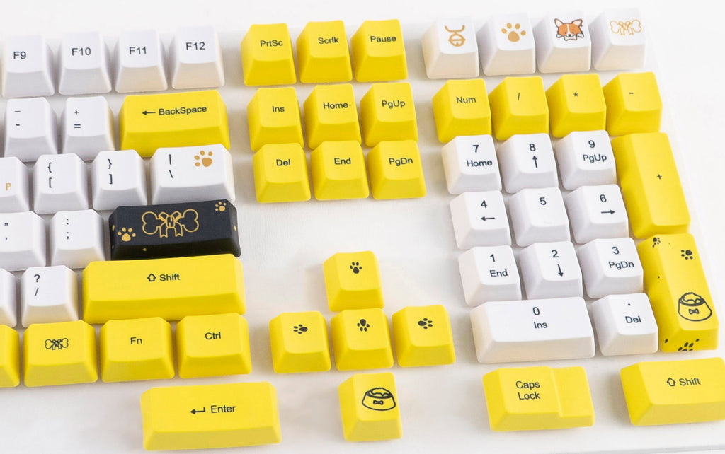 KBParadise Yellow Puppy 112 Key OEM Profile Dye Sub PBT Keycap Set