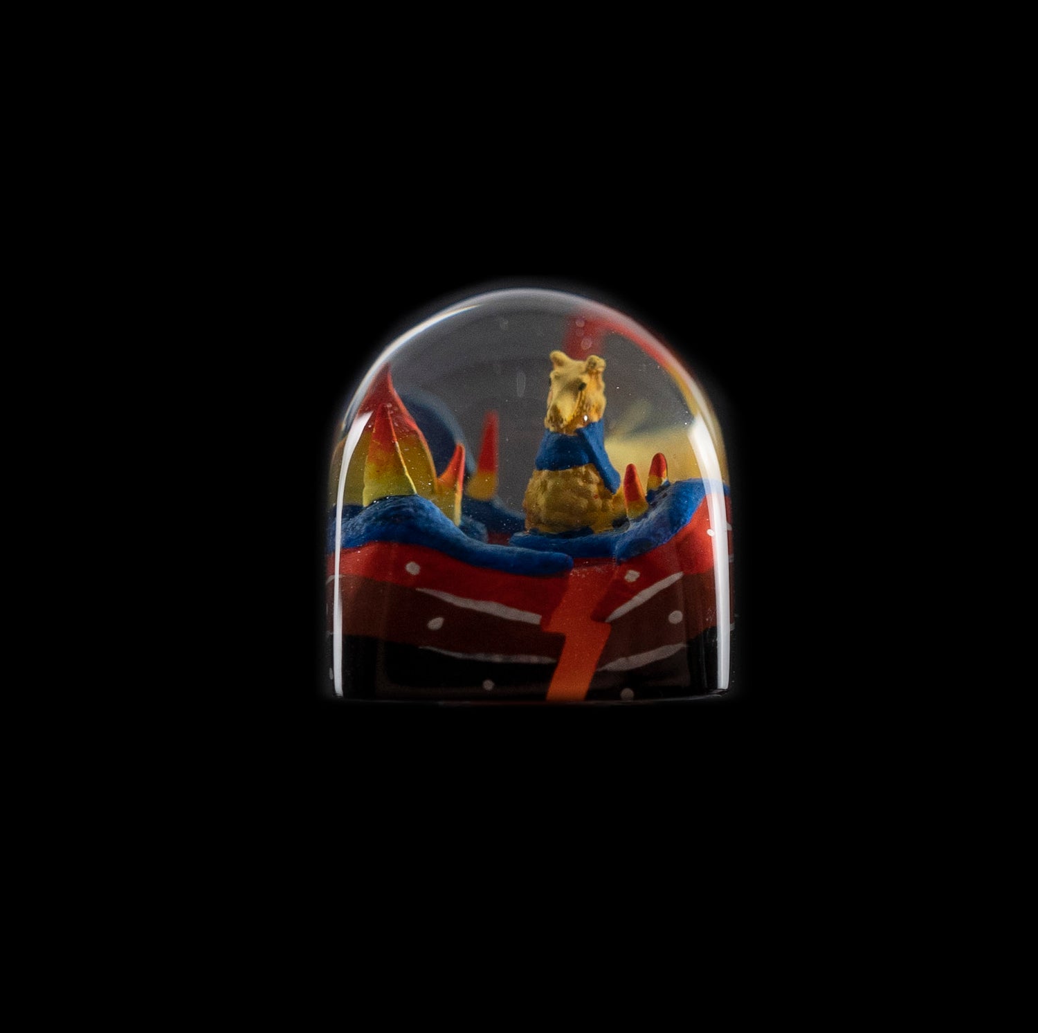 Dwarf Factory x MK Lava Llama Artisan Keycap DOM Profile Resin Artisan