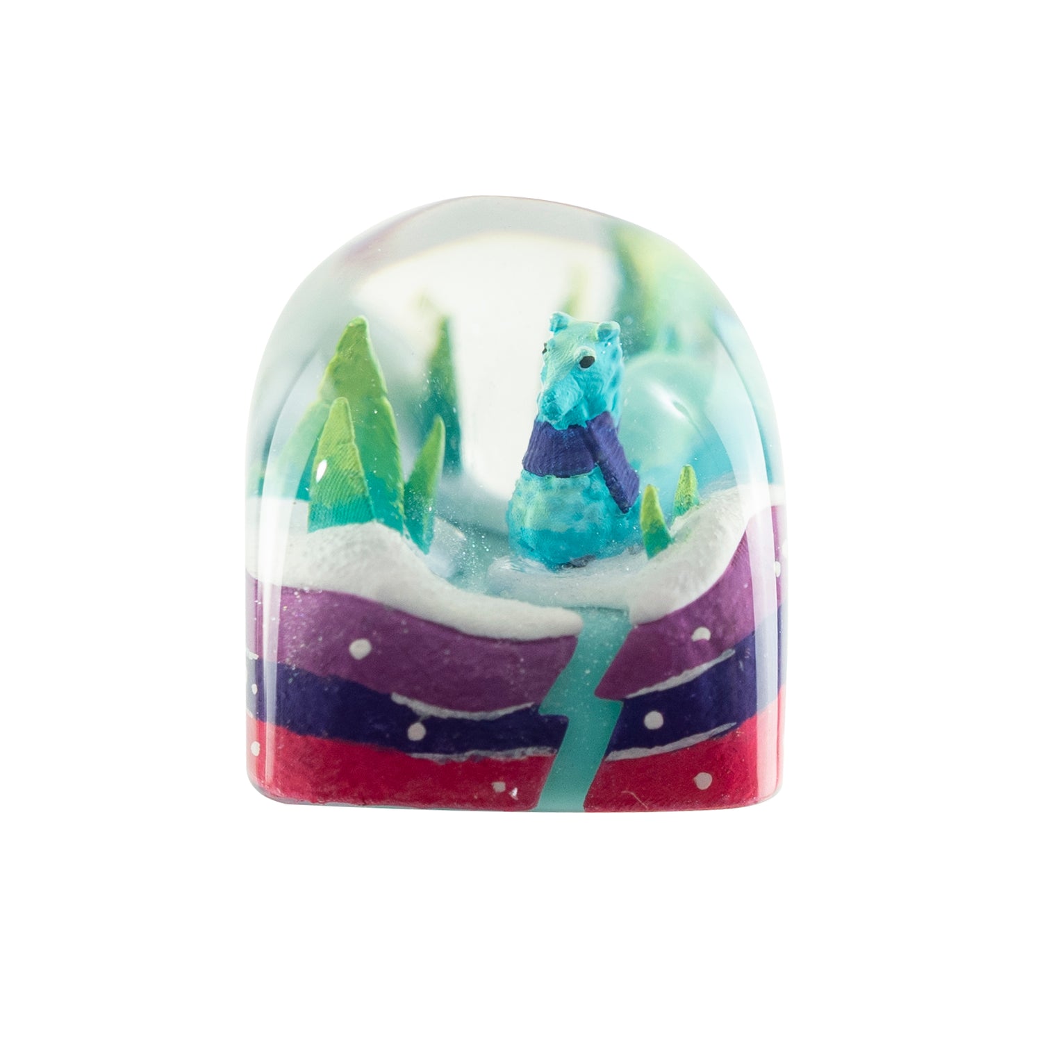 Dwarf Factory x MK Frostbit Llama Artisan Keycap DOM Profile Resin Art