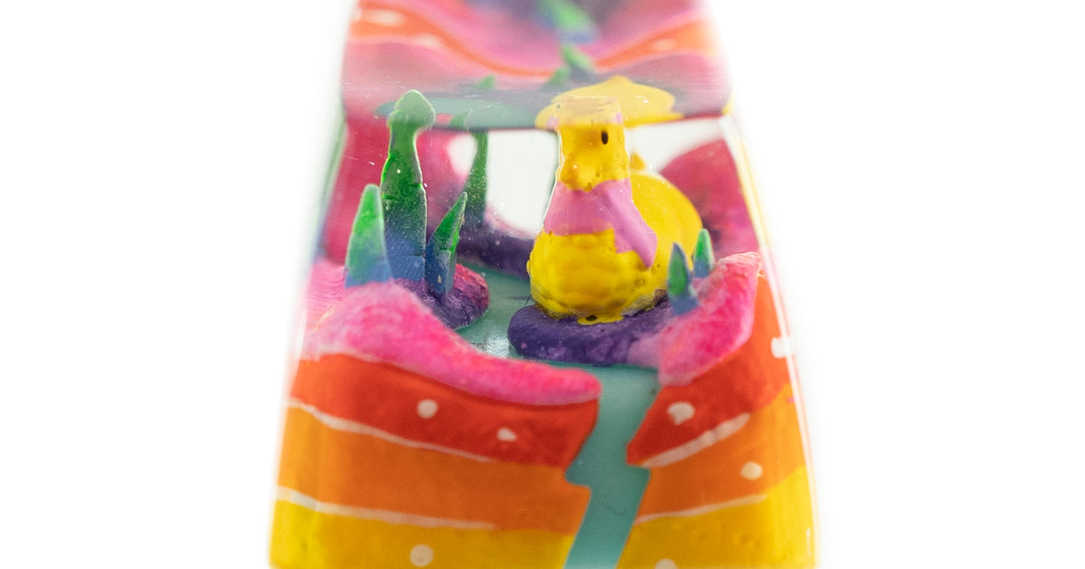 Dwarf Factory x MK Rainbow Llama Artisan Keycap SA Profile Resin Artis