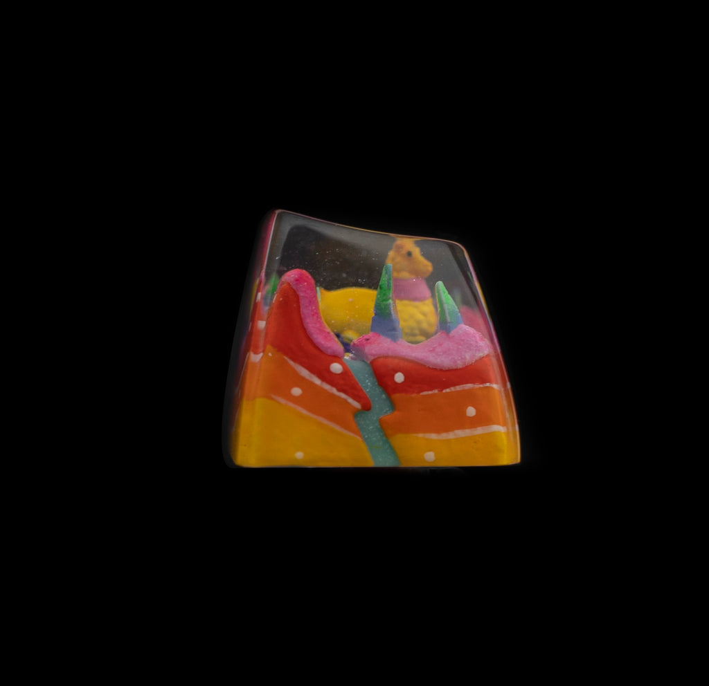 Dwarf Factory x MK Rainbow Llama Artisan Keycap SA Profile Resin Artis
