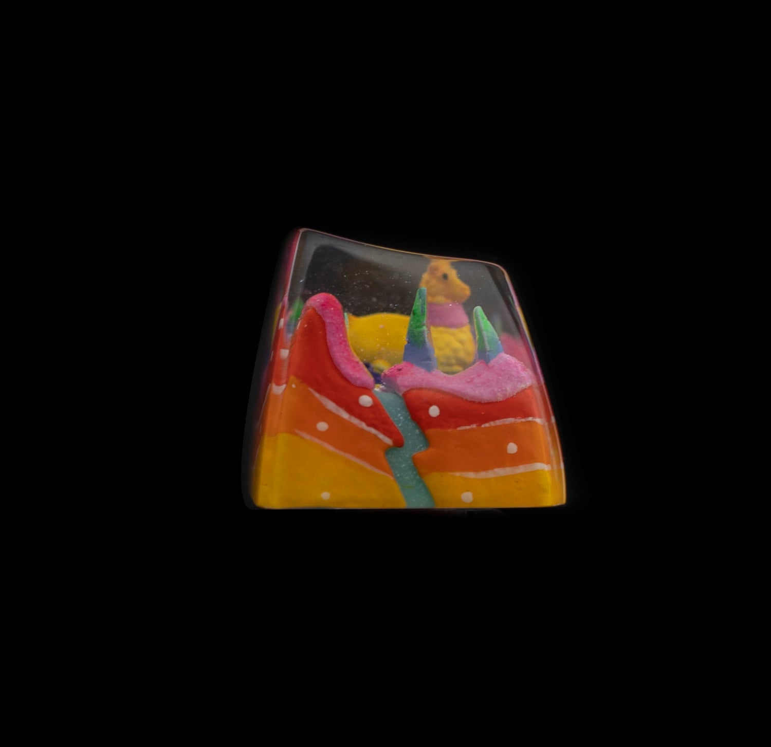 Dwarf Factory x MK Rainbow Llama Artisan Keycap SA Profile Resin Artis