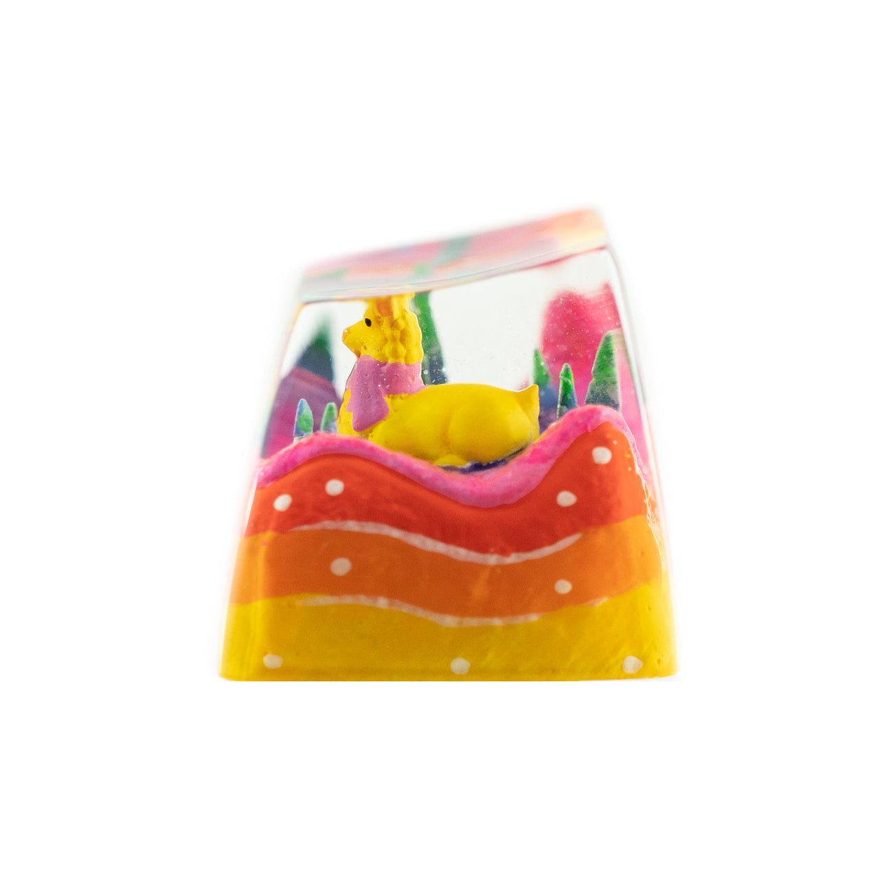 Dwarf Factory x MK Rainbow Llama Artisan Keycap SA Profile Resin Artis