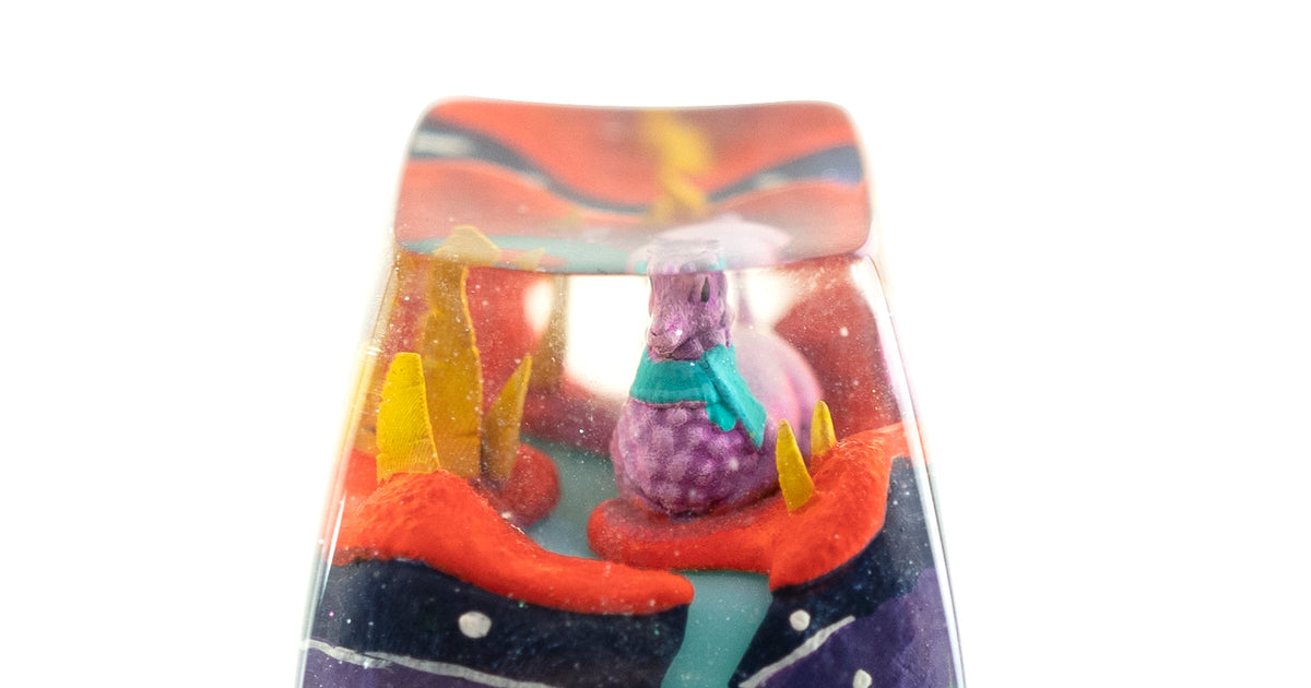 Dwarf Factory x MK Alien Llama Artisan Keycap SA Profile Resin Artisan