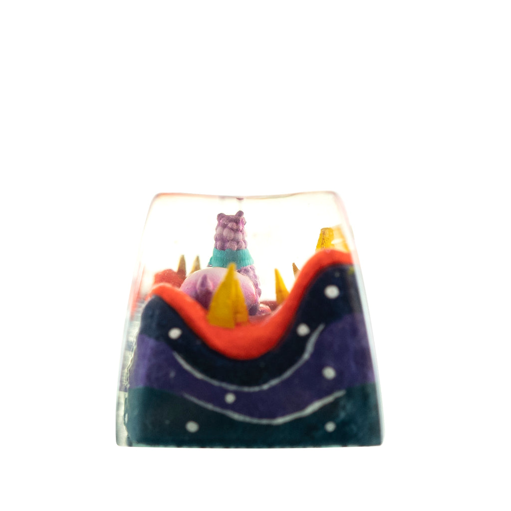 Dwarf Factory x MK Alien Llama Artisan Keycap SA Profile Resin Artisan