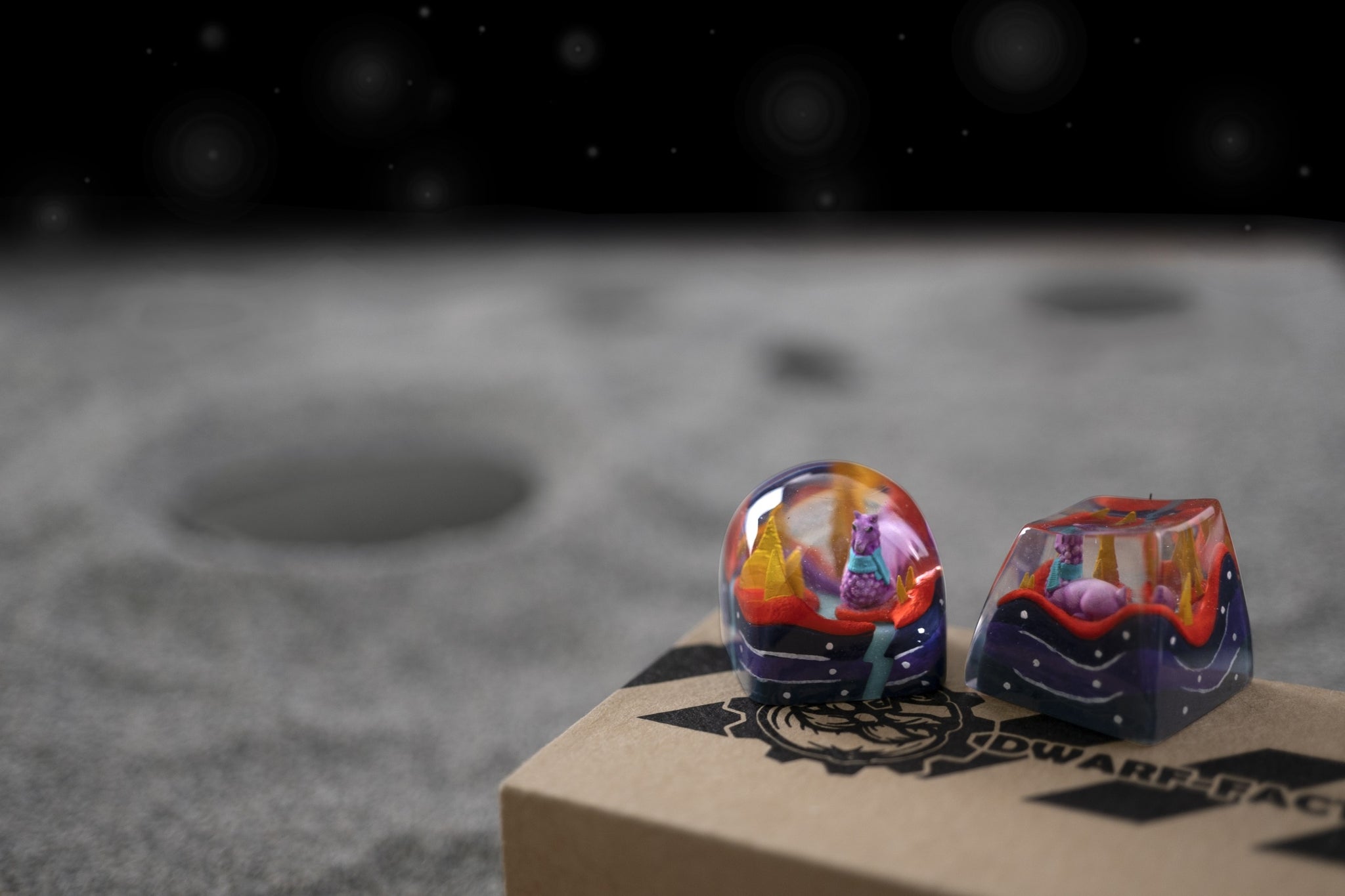 Dwarf Factory x MK Alien Llama Artisan Keycap SA Profile Resin Artisan
