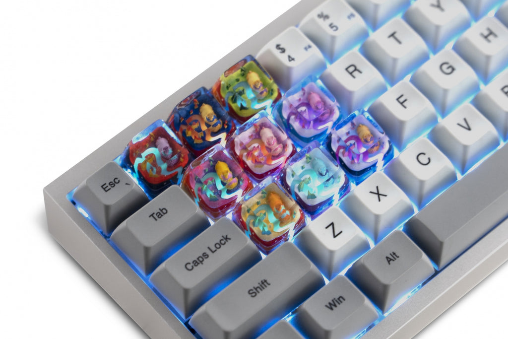 Dwarf Factory x MK Lava Llama Artisan Keycap SA Profile Resin Artisan