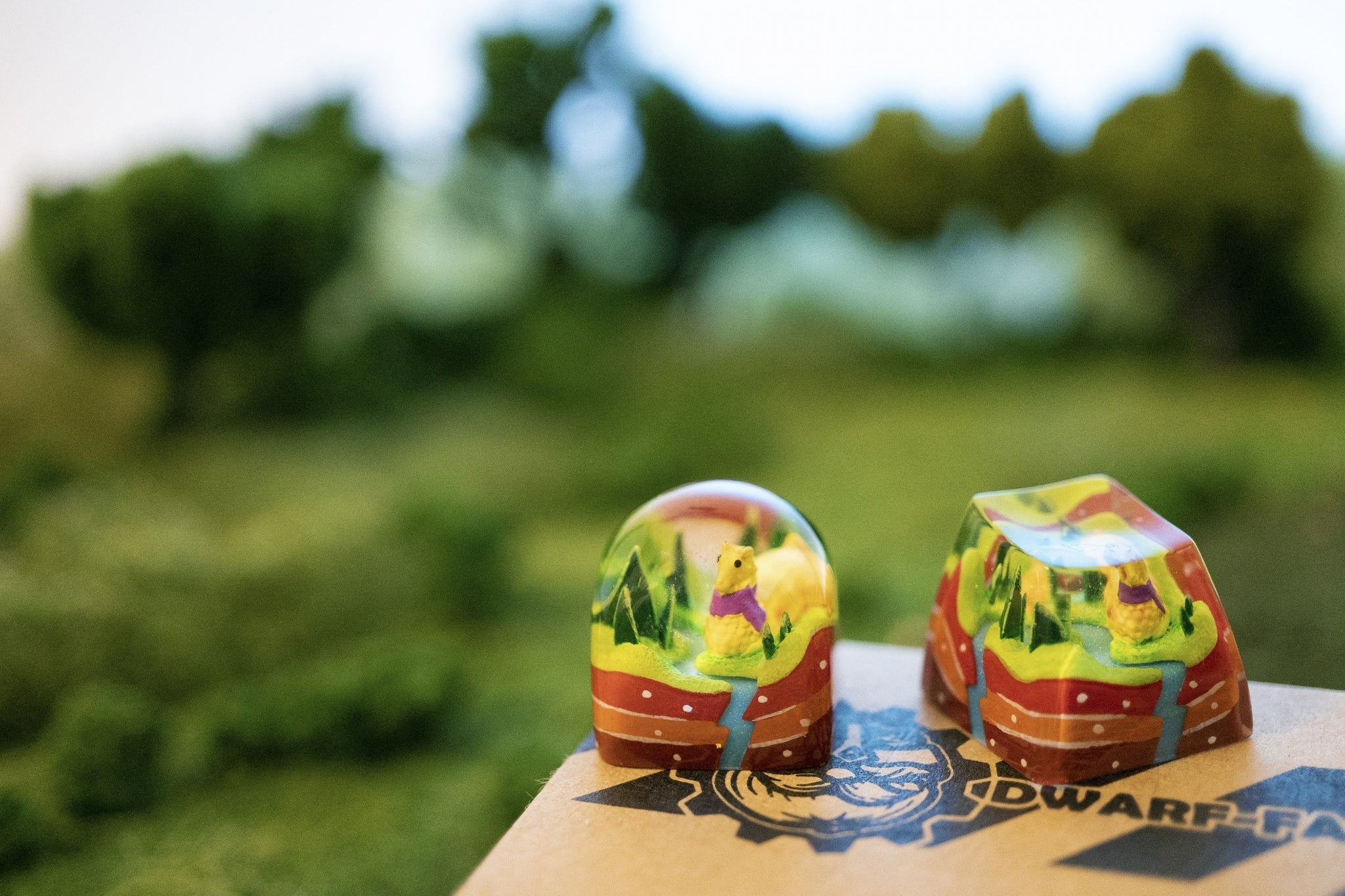 Dwarf Factory x MK Meadow Llama Artisan Keycap SA Profile Resin Artisa