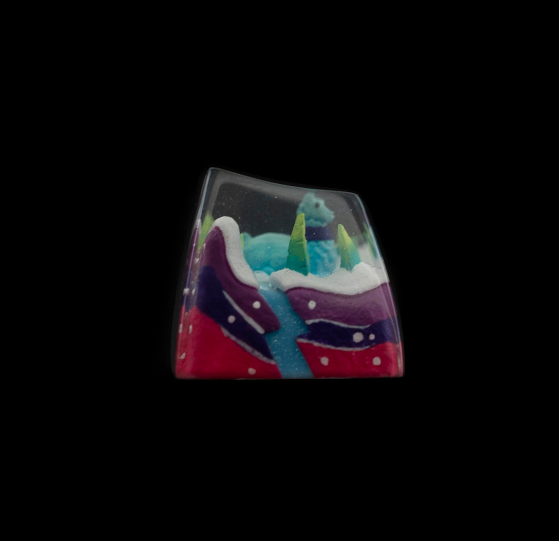 Dwarf Factory x MK Frostbit Llama Artisan Keycap SA Profile Resin Arti